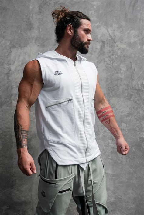 Atlantis Sleeveless Hoodie White Body Engineers
