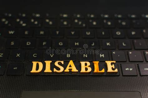 DISABLE The Letters On The Keyboard Of The Laptop Stock Photo Image Of Account Notebook