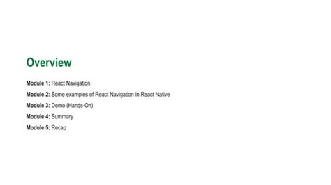 Navigation In React Native Pptx Computing Technology And Computing