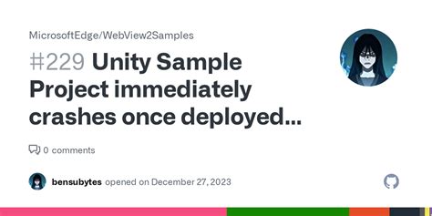 unity sample project immediately crashes once deployed to the hololens2