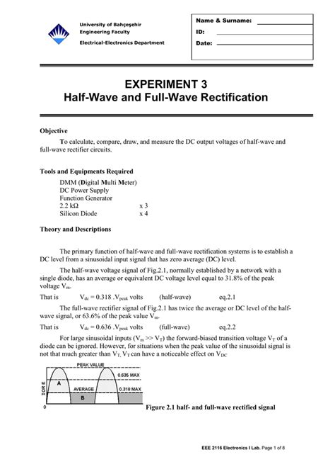 Half Wave Rectifier Experiment Viva Questions At Maria Kring Blog