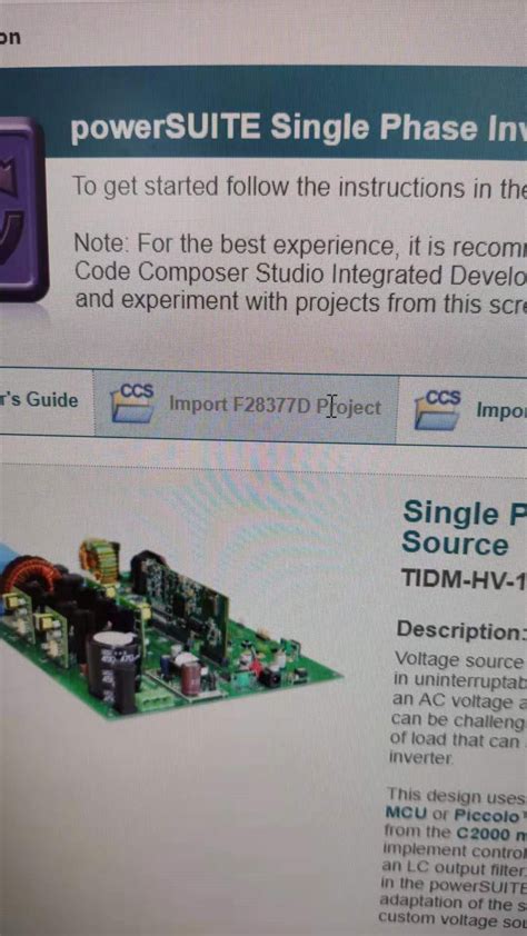 Ccstms320f28377d Cannot Import A Digital Power Sdk Project Via