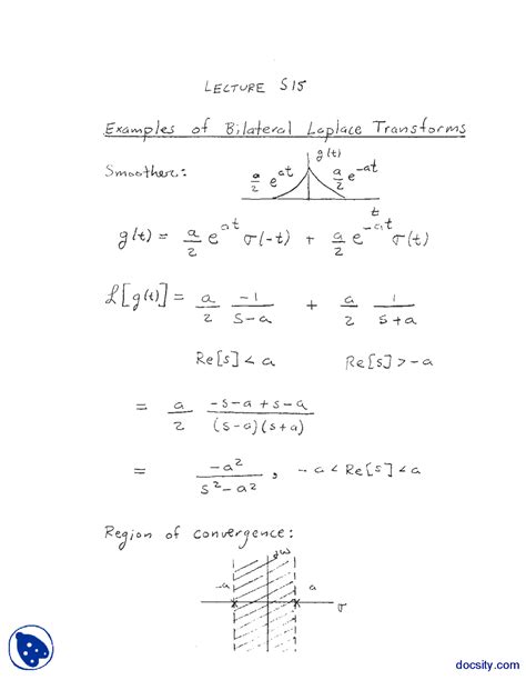 examples of bilateral laplace transform signal and systems lecture