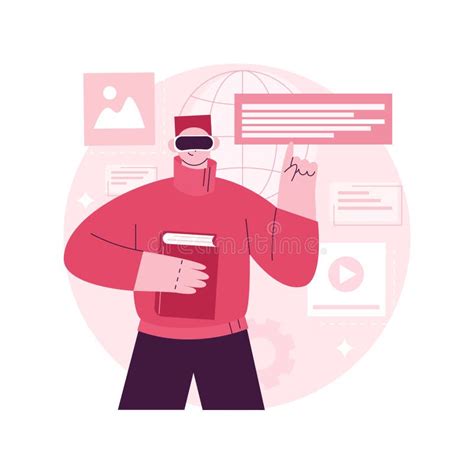 Interactive Learning Experience Abstract Concept Vector Illustration Stock Vector