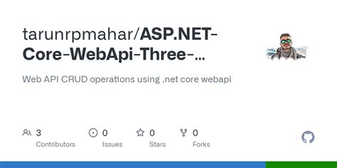 GitHub Tarunrpmahar ASP NET Core WebApi Three Layer Architecture Web API CRUD Operations