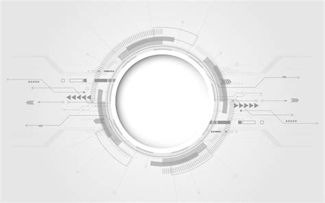 Premium Vector Grey White Abstract Technology Backgroundhi Tech