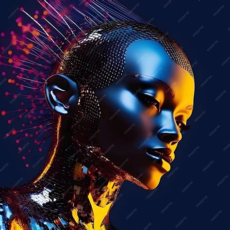 Premium Photo A Woman With A Shiny Head