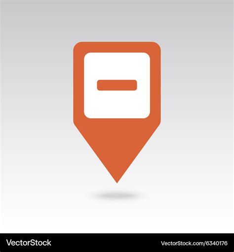 Minus Pin Map Icon Pointer Markers Royalty Free Vector Image