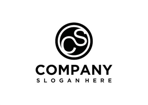 Cs 로고 디자인 템플릿 프리미엄 벡터