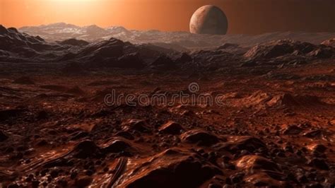 Exploration Of The Planet Mars Red Planet Landscape Generative Ai