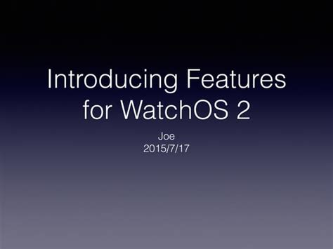 watchos2 ppt