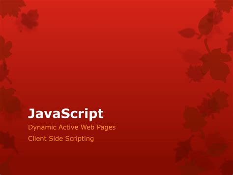 PPT JavaScript PowerPoint Presentation Free Download ID 6822949