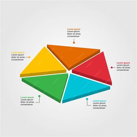 Premium Vector Triangle Template In Pentagon Shape For Infographic