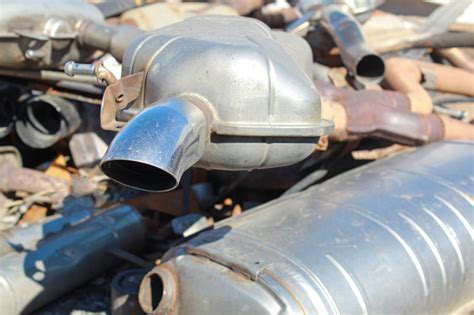 Car Exhaust Elements Environmental Pollution Industrial Waste Stock