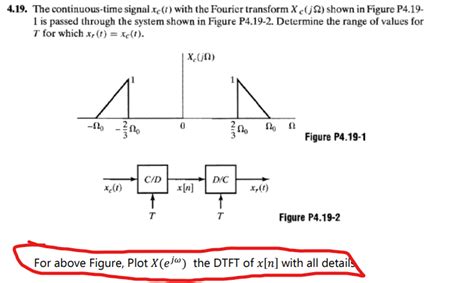 Solved 19 The Continuous Time Signal Xct With The Fourier