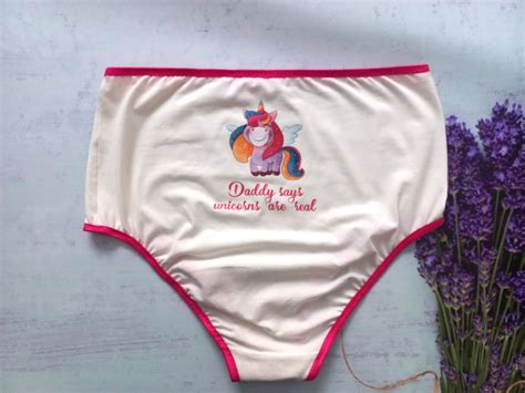 Handmade Ddlg Panties High Waist Panties Unicorn Panties Personalized Panties Etsy