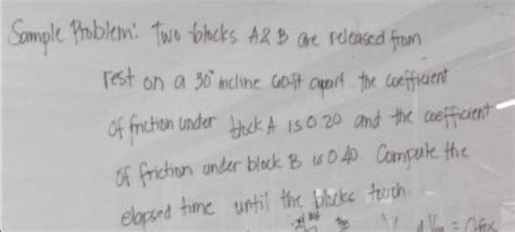 Solved Sample Problem Two Blocks A B Are Released From Rest Chegg Com