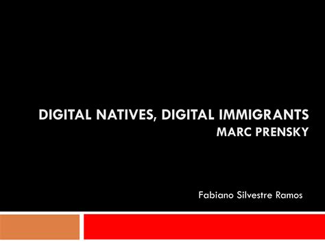 Digital Natives Digital Immigrants Ppt Online Education Education