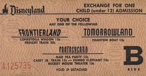 Lets Take A Long Look At Disneylands Tickets Thru The Decades These