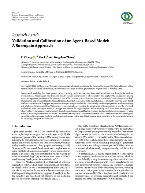 Pdf Validation And Calibration Of An Agent Based Model A Surrogate Approach