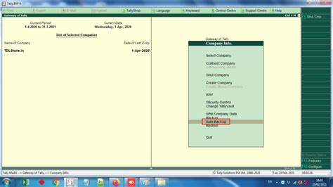 tdl add on for tally data auto backup