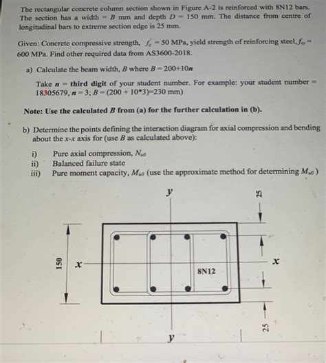 solved the rectangular concrete column section shown in