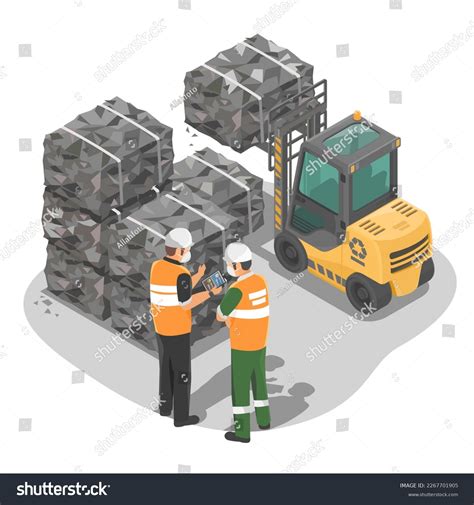 Garbage Sorting Recycling Management Compressed Garbage Stock Vector Royalty Free 2267701905