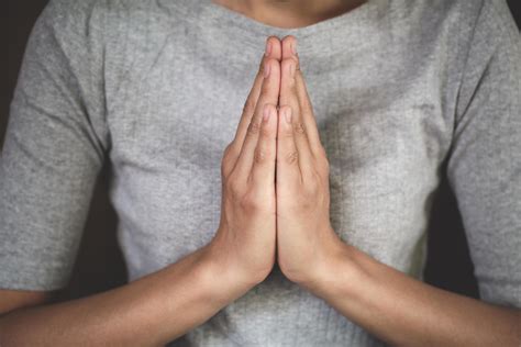 Namaste Or Namaskar Hands Gesture Prayer Position Praying Hands With