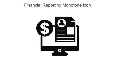 Financial Reporting Monotone Icon In Powerpoint Pptx Png And Editable Eps Format Ppt Slide
