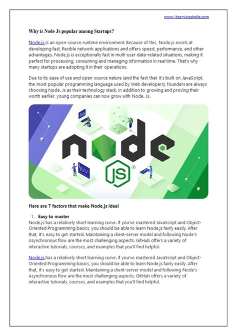 PPT Why Is Node Js Popular Among Startups IT Services India