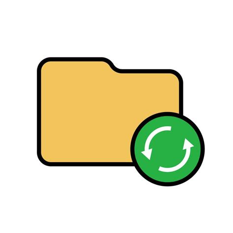Folder Synchronization Icon Update And Backup Vector 26729697 Vector