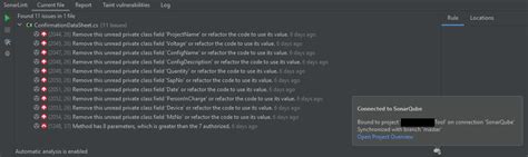 sonarlint and sonarqube show different issues intellij platform