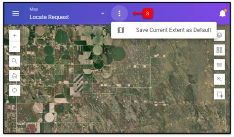 set the default extent on the map utilisync