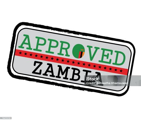 O 와 텍스트 잠비아의 모양잠비아 플래그 승인 로고의 벡터 스탬프 0명에 대한 스톡 벡터 아트 및 기타 이미지 0명 검은색 고급 Istock