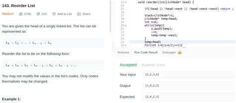 Jagruth Vasa On Linkedin 100daysofcode Leetcode Linkedlist Cpp Stack
