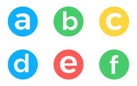 A To Z Small Letters Icon Pack Color Fill 26 Svg Icons