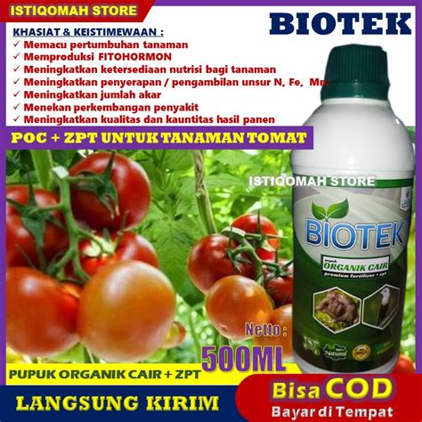 Jual POC BIOTEK + ZPT 500ml Pupuk Organik Cair untuk Memacu Pertumbuhan ...