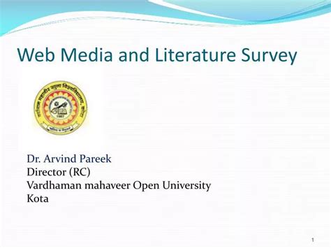 Ppt Web Media And Literature Survey Powerpoint Presentation Free