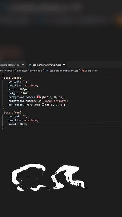 Css Border Animation Css Cssanimation Htmlcss Htmlcsstutorial Shorts Cssshorts