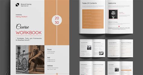 Course Workbook Layout Print Templates Ft Business And Planner Envato