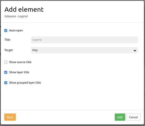 Legend Mapbender Documentation