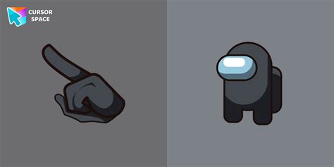 Custom Cursor Cursor Among Us Black Character Pack Cursor Space