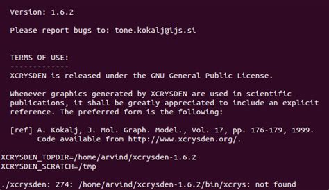 Getting An Error While Executing Xcrysden In Linux Terminal How To