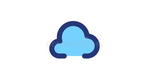 animated cloud upload color ui icon stock video video of motion