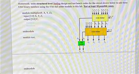 Solved Homework Write Structural Level Yerilog Design And Test