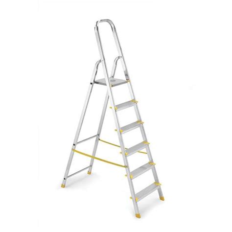 SCALA ALLUMINIO PORTATA 150 KG NORMA EN 131 6 GRADINI FERRAMENTA Ottimax