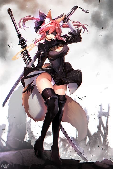 Tamamo 2b And Tamamo No Mae Fate And 3 More Drawn By Wisespeak