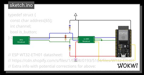 DMX-to-OSC - Wokwi ESP32, STM32, Arduino Simulator