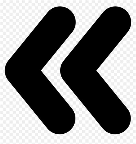 Fast Backward Double Left Arrow Symbol Comments Backward Arrow Icon