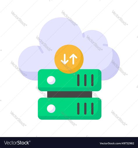 Download This Premium Icon Of Cloud Data Storage Vector Image